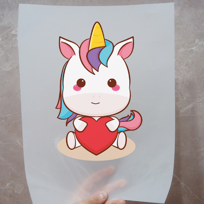 قیمت و خرید استیکر پارچه و لباس مدل dtf طرح یونیکورن کد H20.556 مجموعه 3 عددی