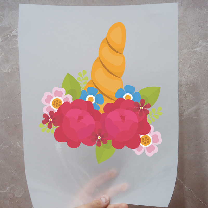 قیمت و خرید استیکر پارچه و لباس مدل dtf طرح یونیکورن کد H20.111 مجموعه 6 عددی