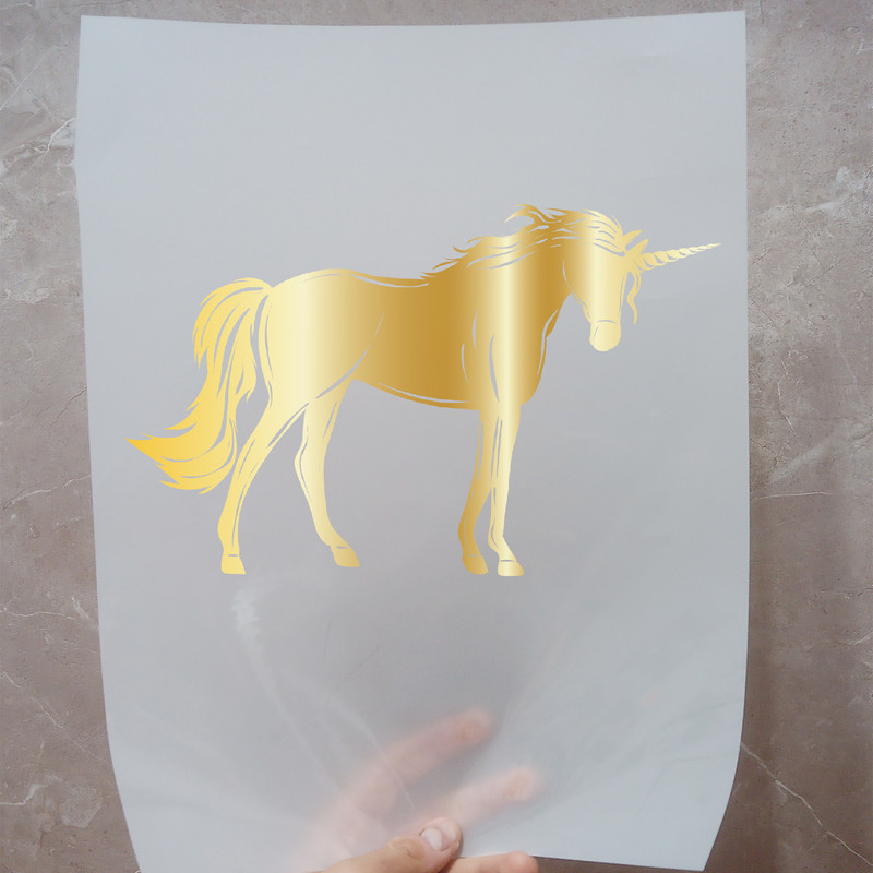 قیمت و خرید استیکر پارچه و لباس مدل dtf طرح یونیکورن کد H15.1103 مجموعه 4 عددی