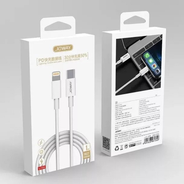 قیمت و خرید کابل تبدیل USB-C به لایتنینگ جووی مدل Li 163 طول 1 متر