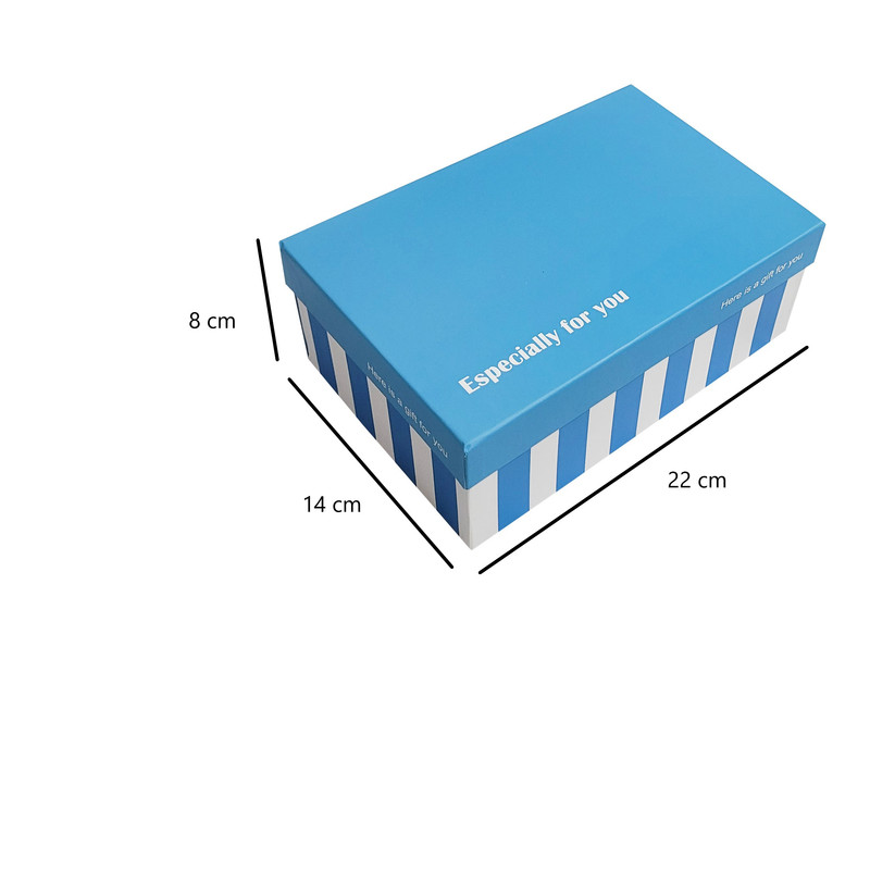 قیمت و خرید جعبه هدیه مدل راه راه کد 880245