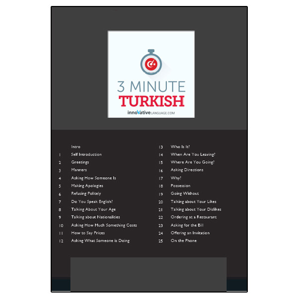قیمت و خرید کتاب 3-Minute Turkish اثر Innovative Language Learning ...
