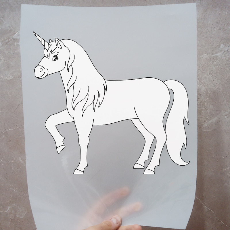 قیمت و خرید استیکر پارچه و لباس مدل dtf طرح یونیکورن کد H20.1081 مجموعه 3 عددی