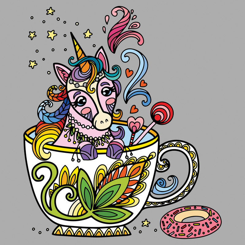 قیمت و خرید استیکر پارچه و لباس مدل dtf طرح یونیکورن کد H20.212 مجموعه 6 عددی