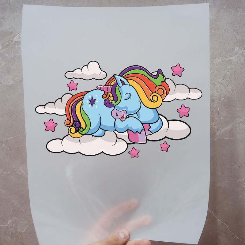 قیمت و خرید استیکر پارچه و لباس مدل dtf طرح یونیکورن کد H20.660 مجموعه 3 عددی