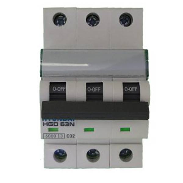 قیمت و خرید فیوز مینیاتوری 6 آمپر 3 پل هیوندایی مدل HGD 63N