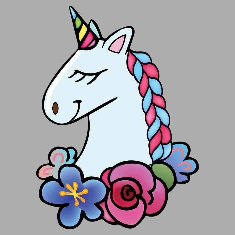 قیمت و خرید استیکر پارچه و لباس مدل dtf طرح یونیکورن کد H20.818 مجموعه 3 عددی