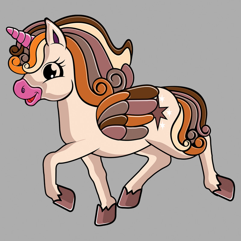 قیمت و خرید استیکر پارچه و لباس مدل dtf طرح یونیکورن کد H15.672 مجموعه 4 عددی