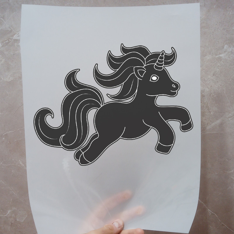 قیمت و خرید استیکر پارچه و لباس مدل dtf طرح یونیکورن کد H20.1210 مجموعه 3 عددی