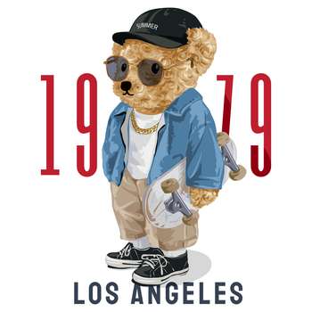 قیمت و خرید استیکر پارچه و لباس مدل dtf طرح تدی کد H20.197 مجموعه 6 عددی