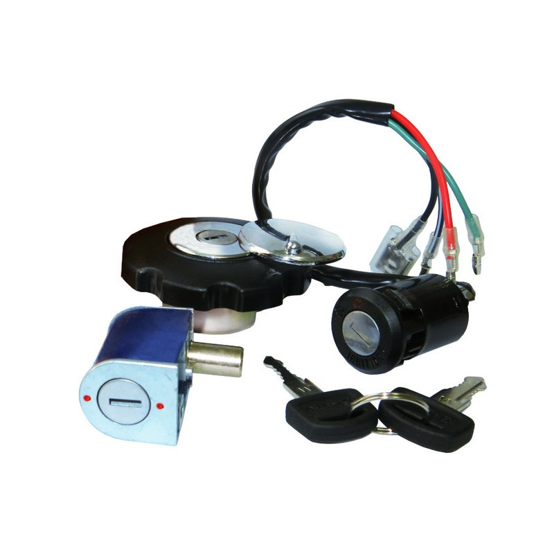 قیمت و خرید سوییچ و قفل و درب باک موتور سیکلت زنیت مدل ZENITH 125 مجموعه 4 عددی