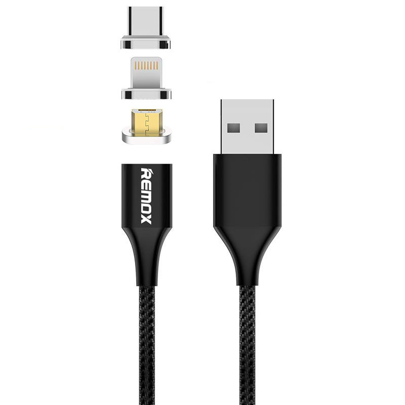 قیمت و خرید کابل تبدیل مغناطیسی Usb به Microusb لایتنینگ Usb C ریمکس
