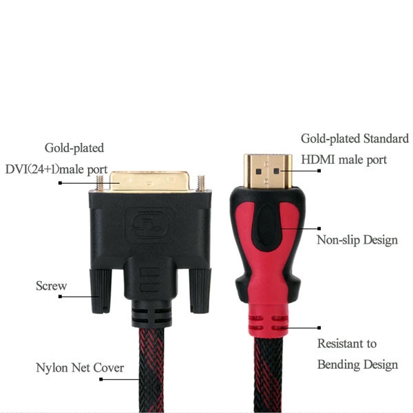 قیمت و خرید کابل تبدیل HDMI به DVI اسکار مدل HDDV-015 طول 1.5 متر