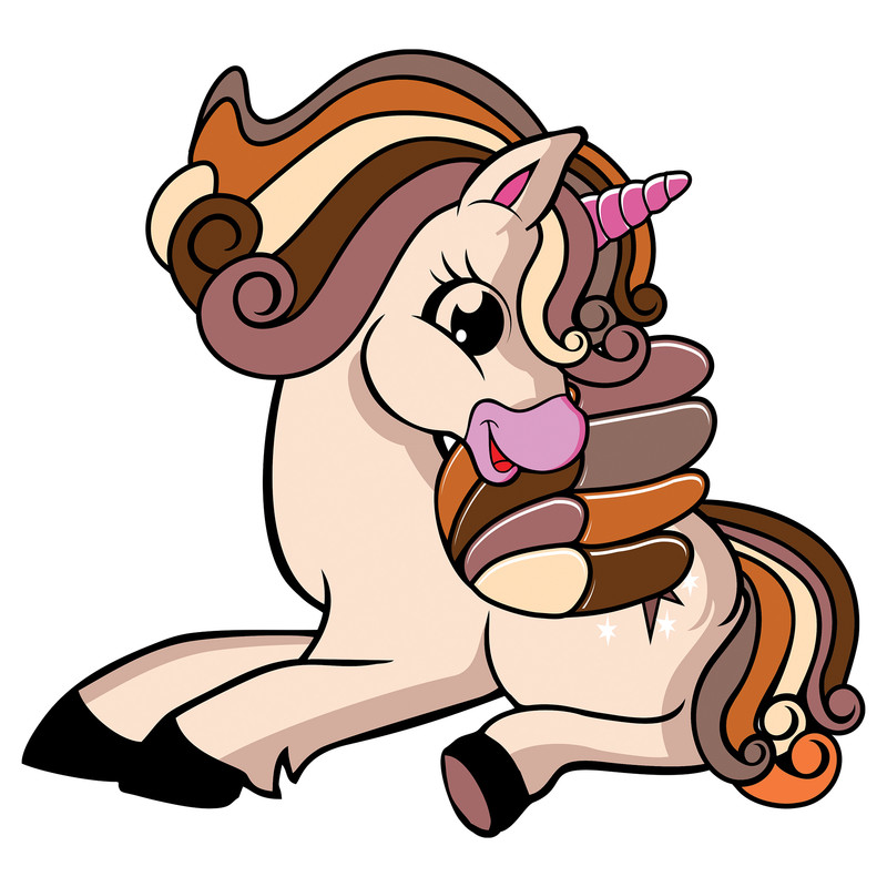 قیمت و خرید استیکر پارچه و لباس مدل dtf طرح یونیکورن کد H15.744 مجموعه 4 عددی