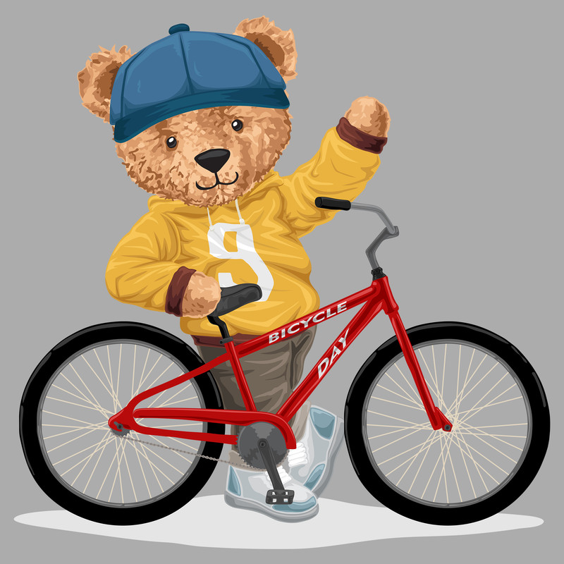 قیمت و خرید استیکر پارچه و لباس مدل dtf طرح تدی کد H15.24 مجموعه 12 عددی