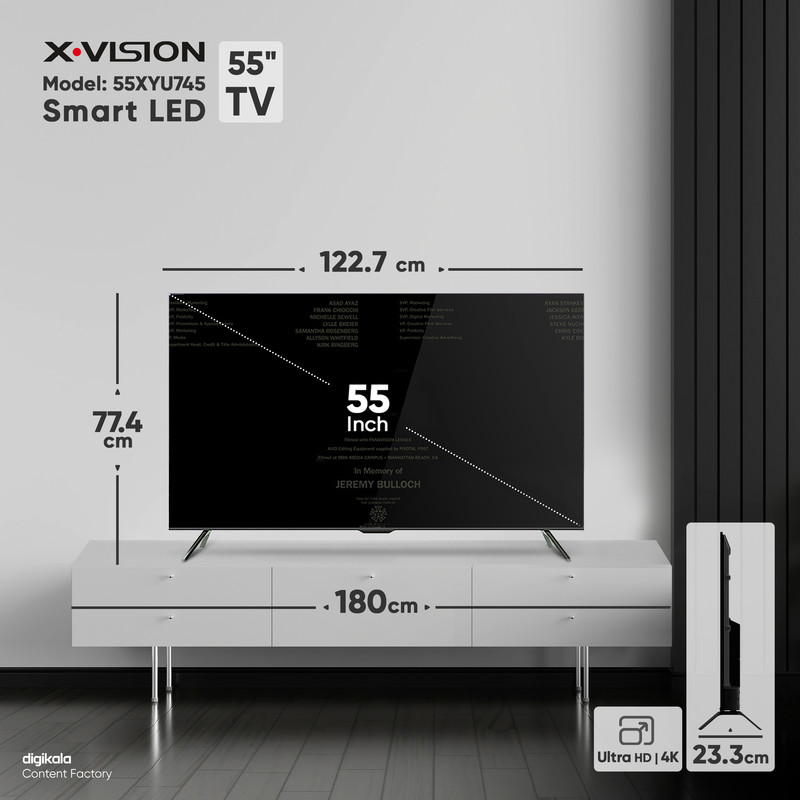 قیمت و خرید تلویزیون ال ای دی هوشمند ایکس ویژن مدل 55XYU745 سایز 55 اینچ