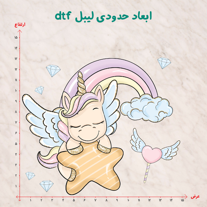 قیمت و خرید استیکر پارچه و لباس مدل dtf طرح یونیکورن کد H15.407 مجموعه 4 عددی