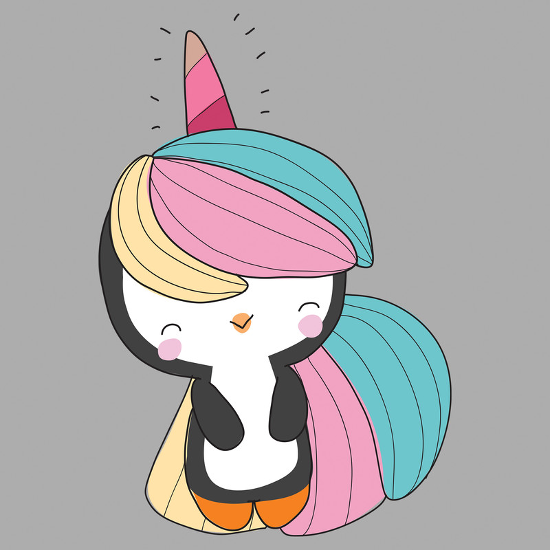 قیمت و خرید استیکر پارچه و لباس مدل dtf طرح یونیکورن کد H15.440 مجموعه 4 عددی