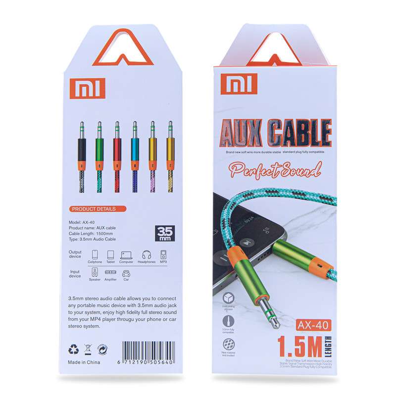 قیمت و خرید کابل AUX طرح PERFECT/SOUND مدل AX-40 کنفی طول 1.5 متر