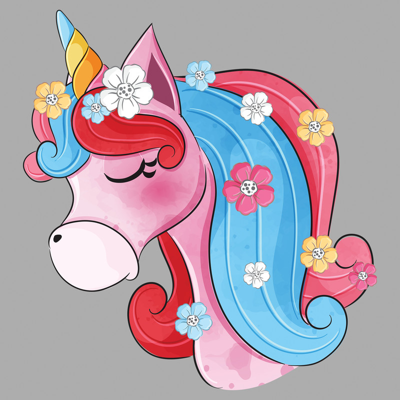 قیمت و خرید استیکر پارچه و لباس مدل dtf طرح یونیکورن کد H20.387 مجموعه 3 عددی