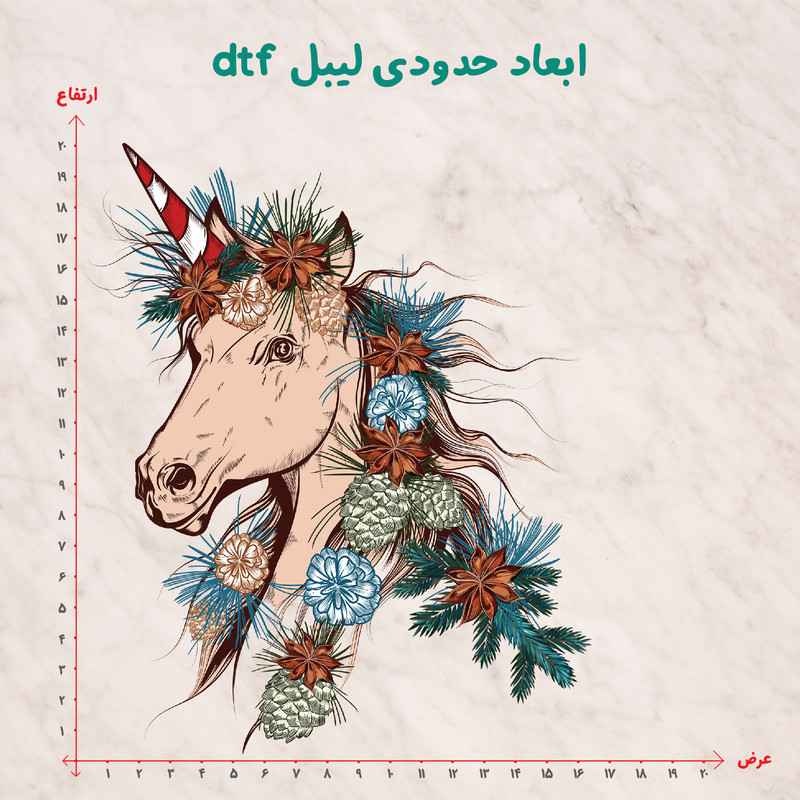 قیمت و خرید استیکر پارچه و لباس مدل dtf طرح یونیکورن کد H20.211 مجموعه 6 عددی