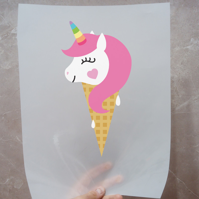 قیمت و خرید استیکر پارچه و لباس مدل dtf طرح یونیکورن کد H20.261 مجموعه 6 عددی