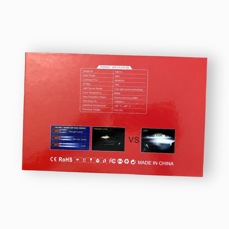 قیمت و خرید هدلایت لورنزو مدل 2024 M8 PRO پایه H1 بسته دو عددی