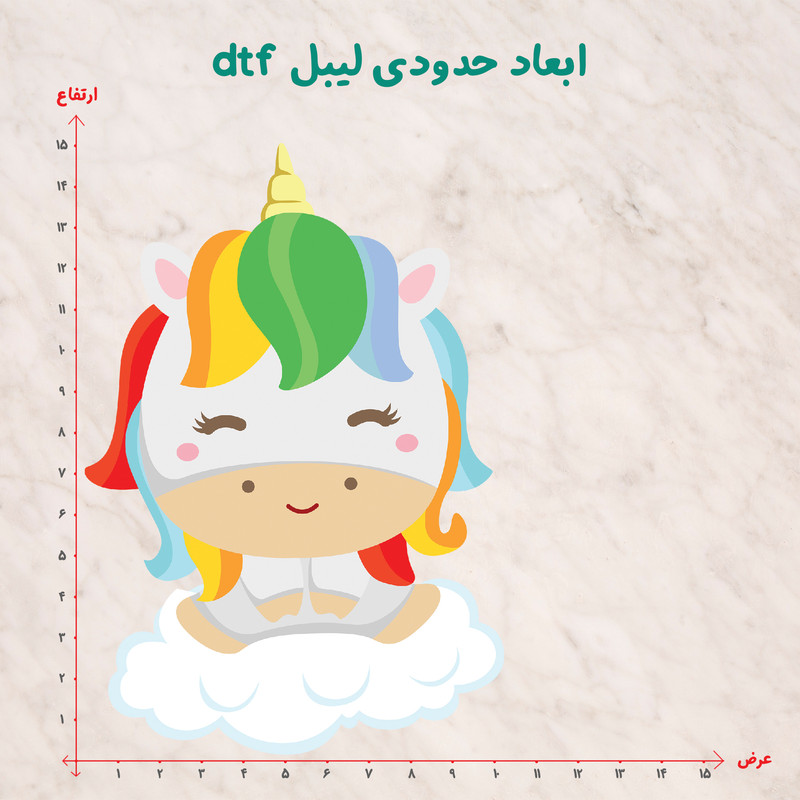 قیمت و خرید استیکر پارچه و لباس مدل dtf طرح یونیکورن کد H15.967 مجموعه 4 عددی