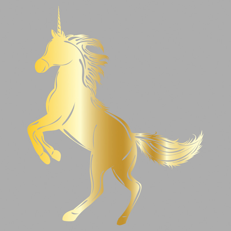 قیمت و خرید استیکر پارچه و لباس مدل dtf طرح یونیکورن کد H15.1136 مجموعه 4 عددی