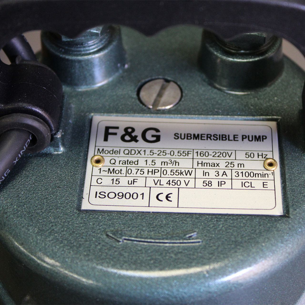 قیمت و مشخصات پمپ کف کش اف اند جی مدل QDX 1.5-25-0.55F - زیراکو