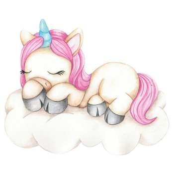 قیمت و خرید استیکر پارچه و لباس مدل dtf طرح یونیکورن کد H20.540 مجموعه 3 عددی