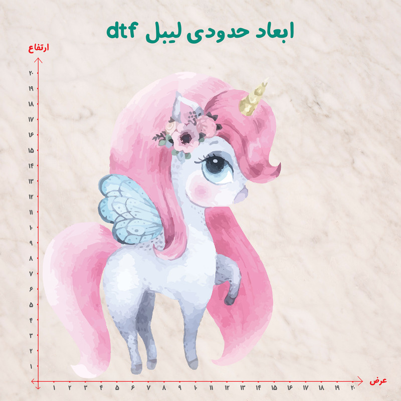 قیمت و خرید استیکر پارچه و لباس مدل dtf طرح یونیکورن کد H20.127 مجموعه 6 عددی