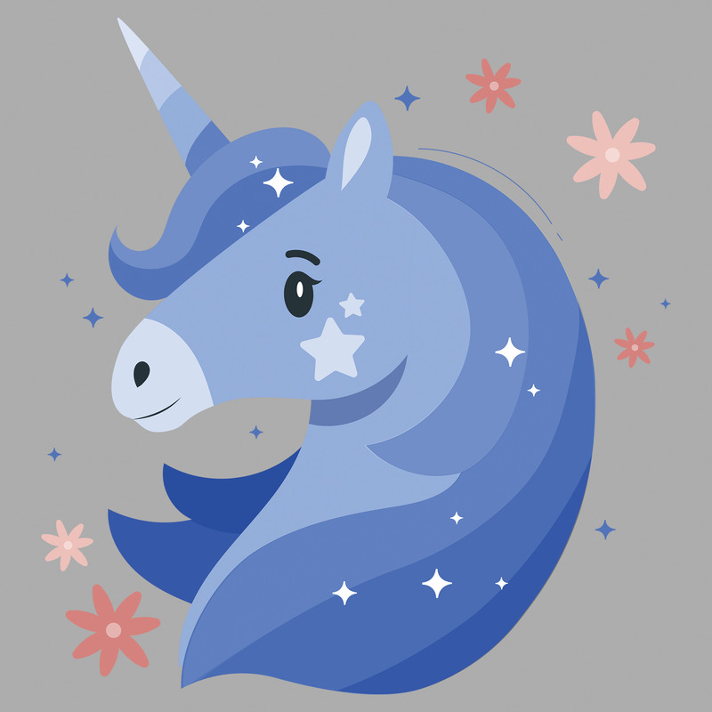 قیمت و خرید استیکر پارچه و لباس مدل dtf طرح یونیکورن کد H15.315 مجموعه 12 عددی