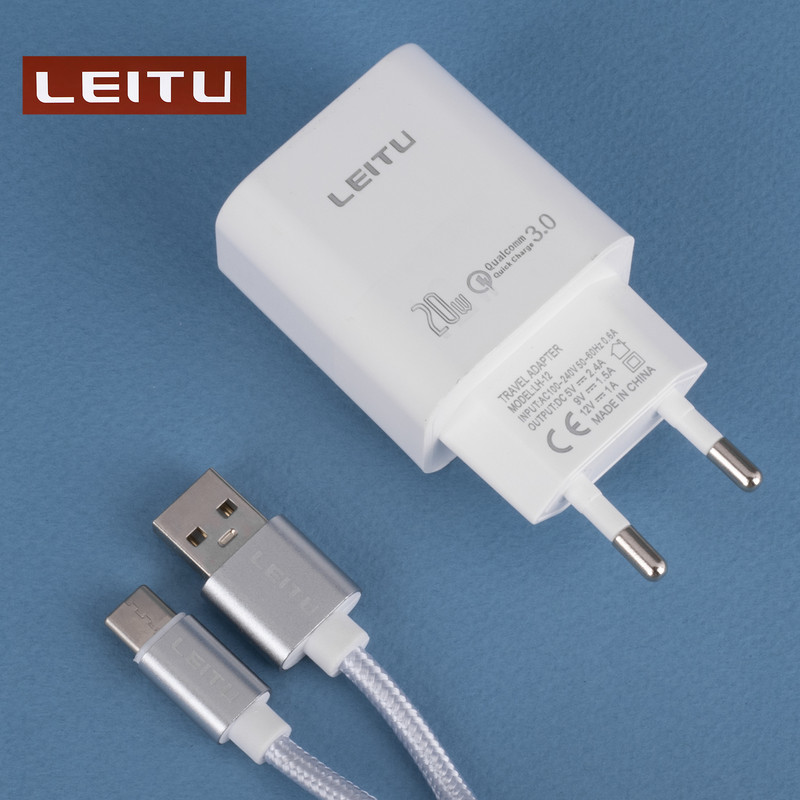 قیمت و خرید شارژر دیواری 20 وات لیتو مدل LH-12 به همراه کابل تبدیل USB-C