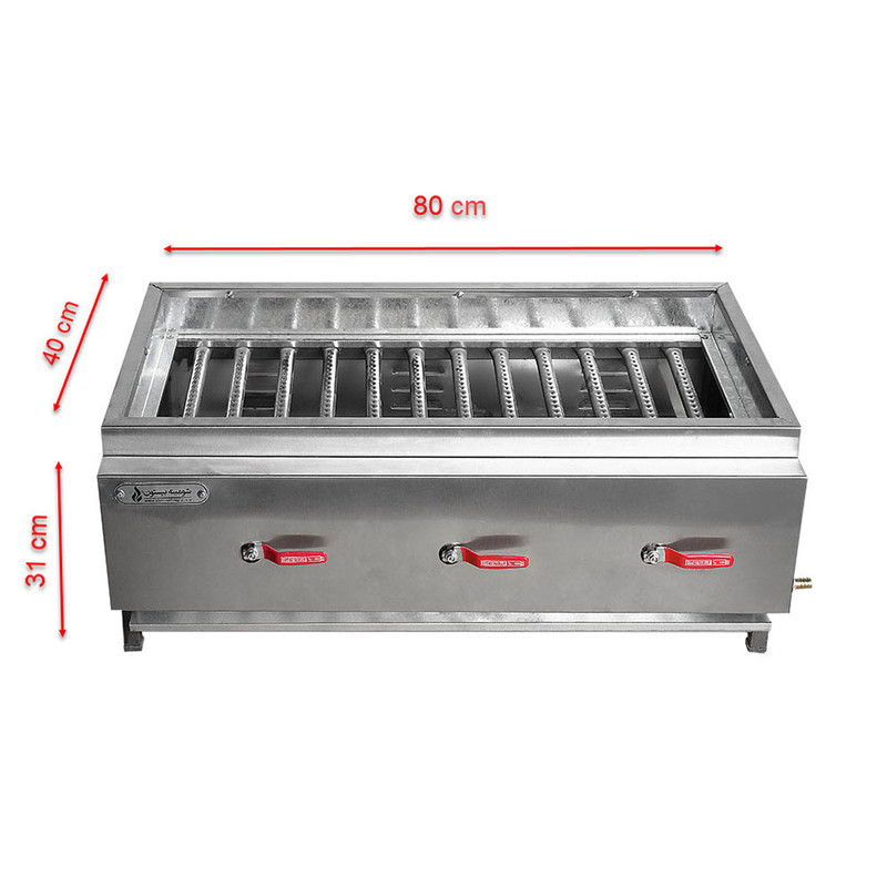 قیمت و خرید کباب پز شومینه بیستون مدل BBQ.12F.3V.ST