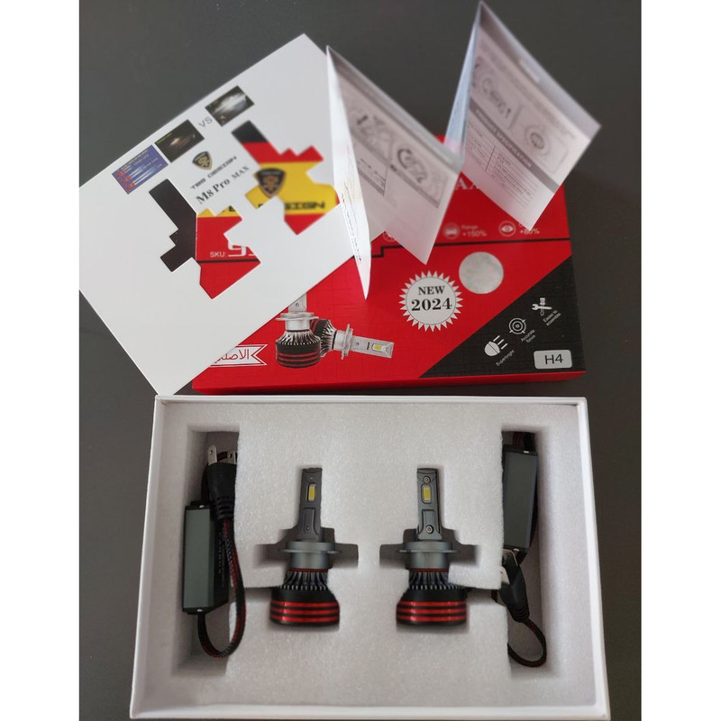 قیمت و خرید هدلایت خودرو تی بی اس دیزاین مدل M8 Pro Max H4 بسته دو عددی