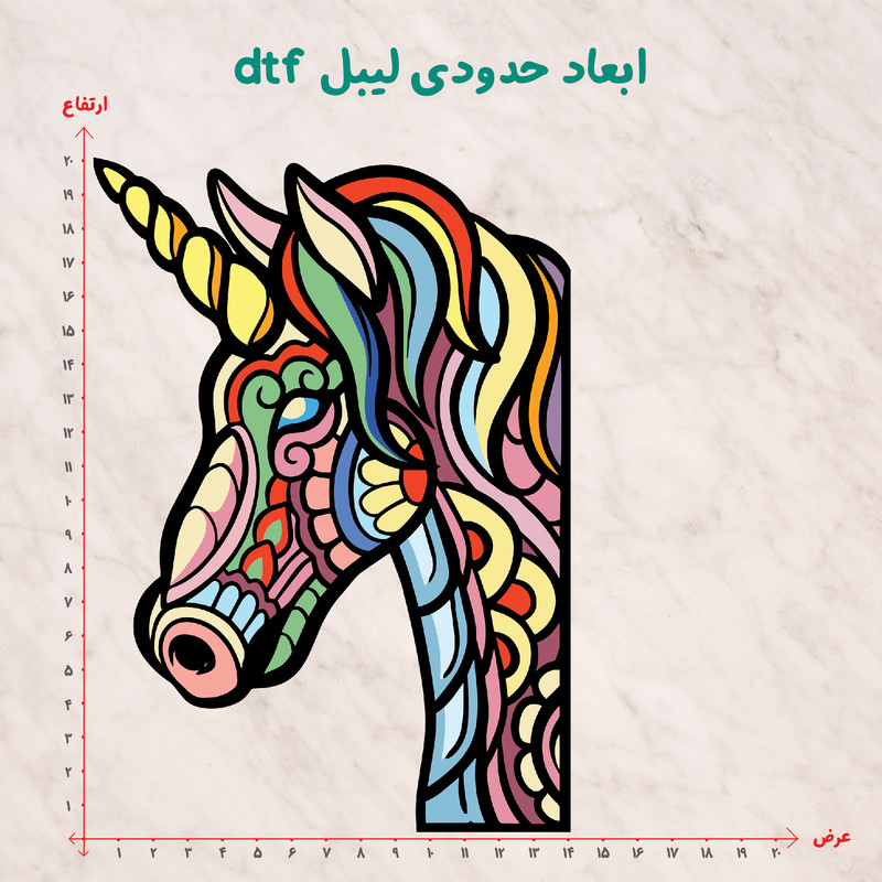 قیمت و خرید استیکر پارچه و لباس مدل dtf طرح یونیکورن کد H20.422 مجموعه 3 عددی
