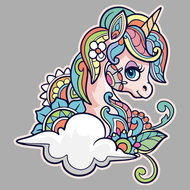 قیمت و خرید استیکر پارچه و لباس مدل dtf طرح یونیکورن کد H20.180 مجموعه 3 عددی