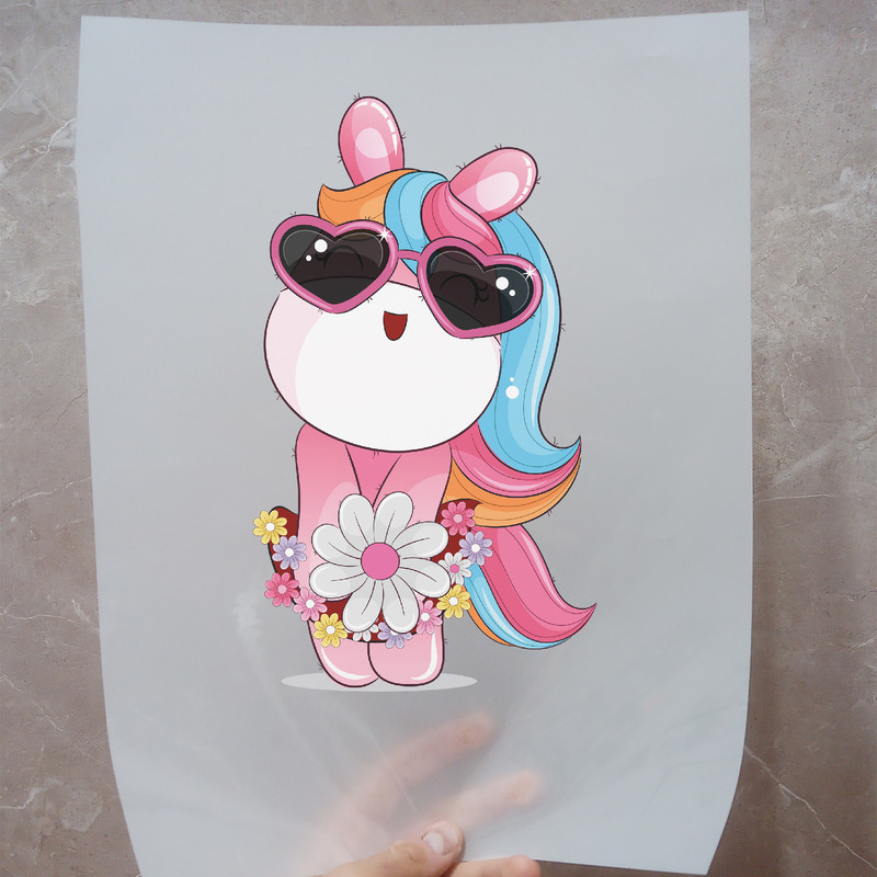 قیمت و خرید استیکر پارچه و لباس مدل dtf طرح یونیکورن کد H20.357 مجموعه 3 عددی