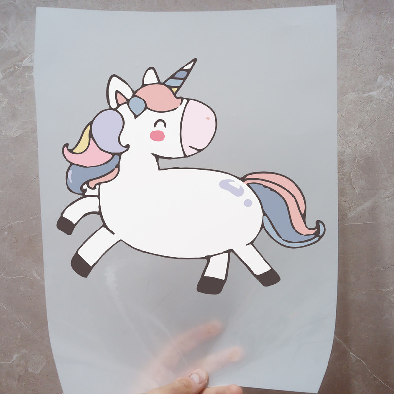 قیمت و خرید استیکر پارچه و لباس مدل dtf طرح یونیکورن کد H20.656 مجموعه 3 عددی