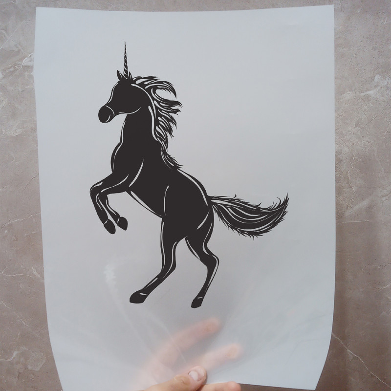 قیمت و خرید استیکر پارچه و لباس مدل dtf طرح یونیکورن کد H15.1180 مجموعه 4 عددی