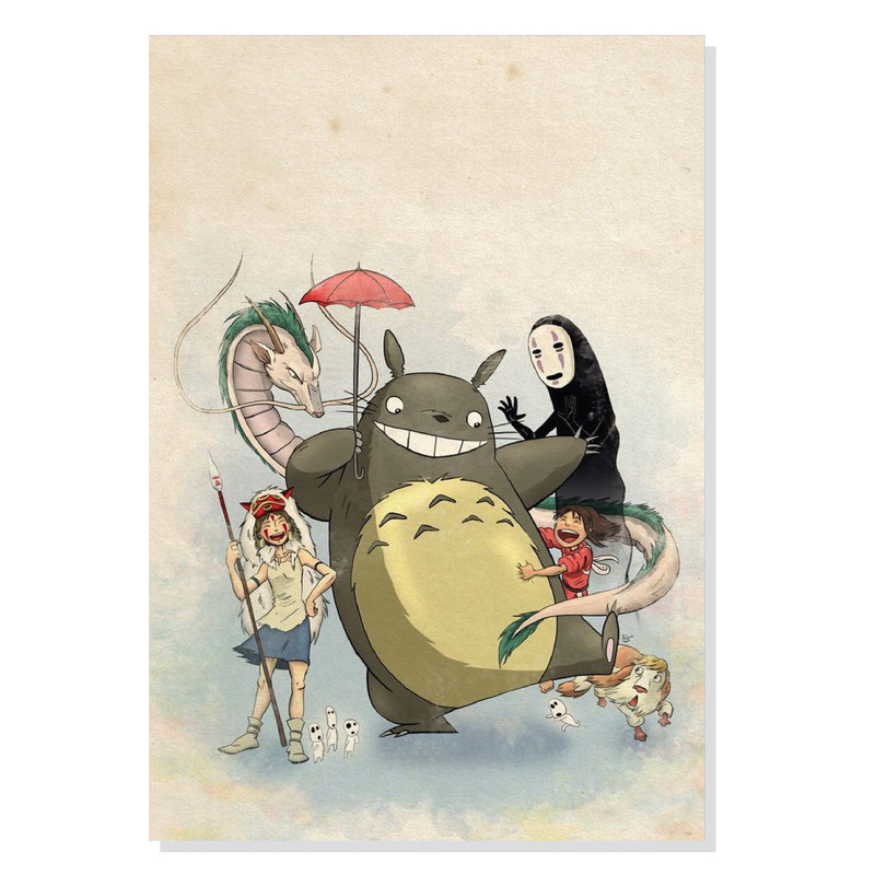 قیمت و خرید تابلو شاسی طرح آثار انیمه ای میازاکی Miyazaki Anime