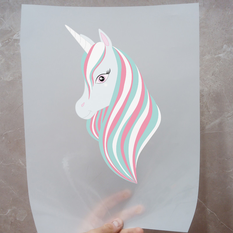 قیمت و خرید استیکر پارچه و لباس مدل dtf طرح یونیکورن کد H20.258 مجموعه 3 عددی