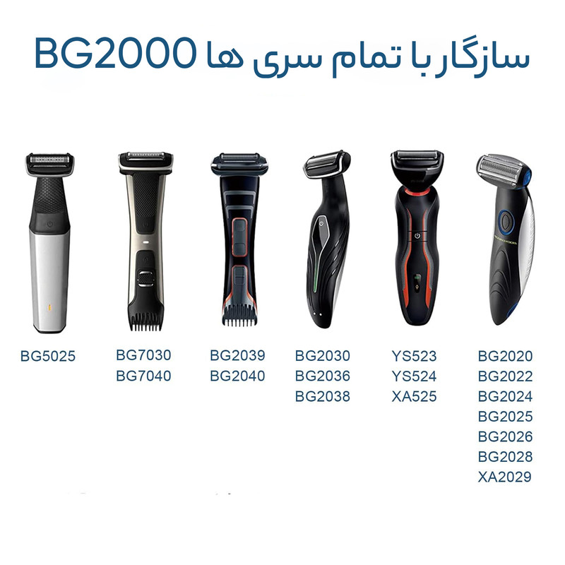 قیمت و خرید کاست و توری ماشین اصلاح فیلیپس مدل BG2000