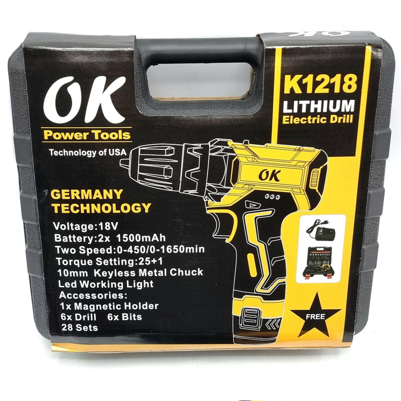 قیمت و خرید مجموعه 28 عددی دریل پیچ گوشتی مدل Pro K1218