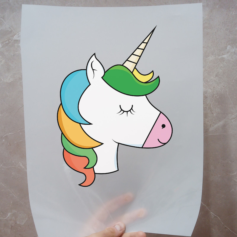 قیمت و خرید استیکر پارچه و لباس مدل dtf طرح یونیکورن کد H20.349 مجموعه 6 عددی