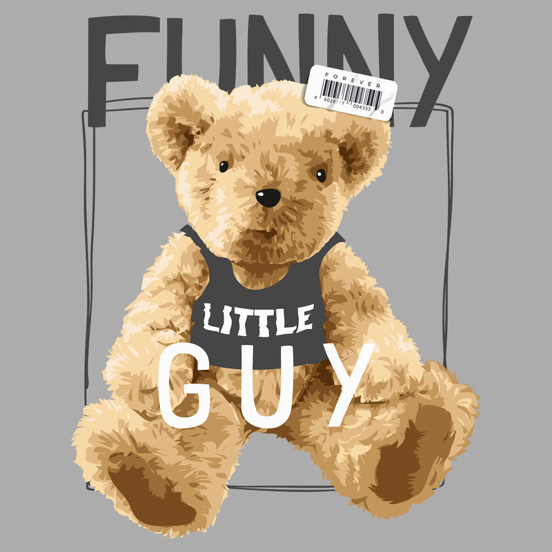 قیمت و خرید استیکر پارچه و لباس مدل dtf طرح تدی کد H20.179 مجموعه 3 عددی