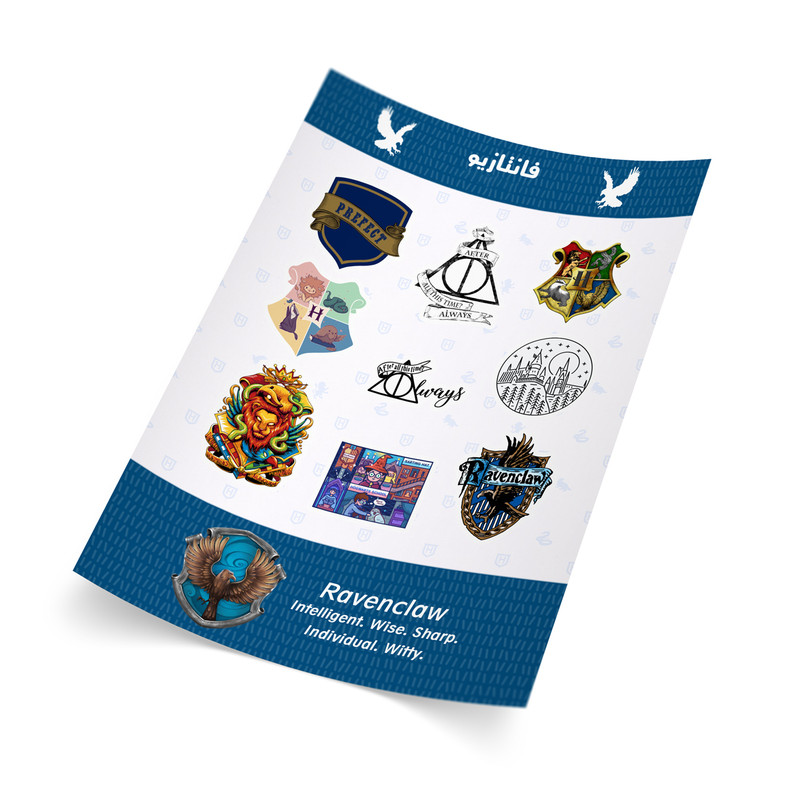 قیمت و خرید استیکر لپ تاپ فانتازیو طرح ریونکلا کد PK-RA001 مجموعه 9 عددی