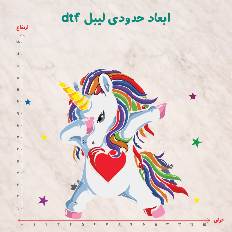 قیمت و خرید استیکر پارچه و لباس مدل dtf طرح یونیکورن کد H15.260 مجموعه 4 عددی