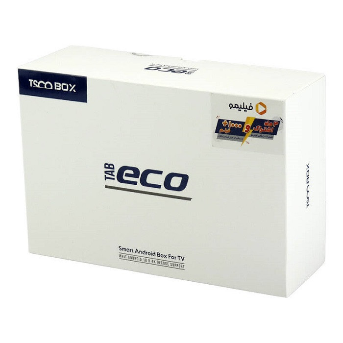 قیمت و خرید اندروید باکس تسکو Tab Eco+ایرموس TRC191 و اشتراک سه ماهه فیلیمو